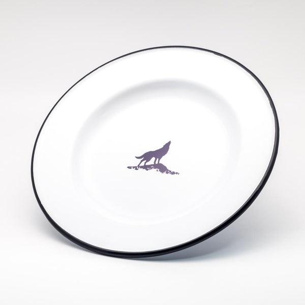 Wolf Enamel Dinner Plate | Forest - VintageClimbing.com